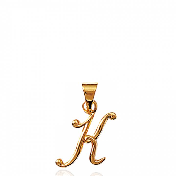 Pendentif Lettre K Femme traditionnel Plaqué Or